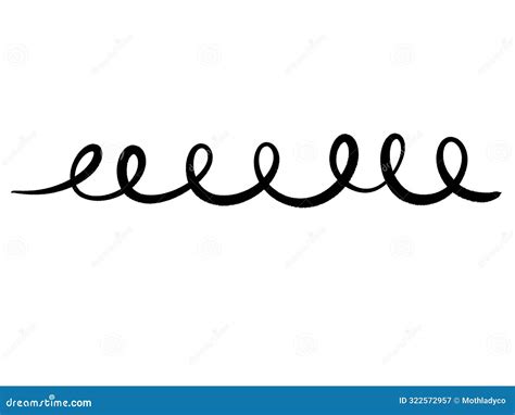 Textured Ink Loop Cursive Underline Graphic Element Stock Illustration Illustration Of Element