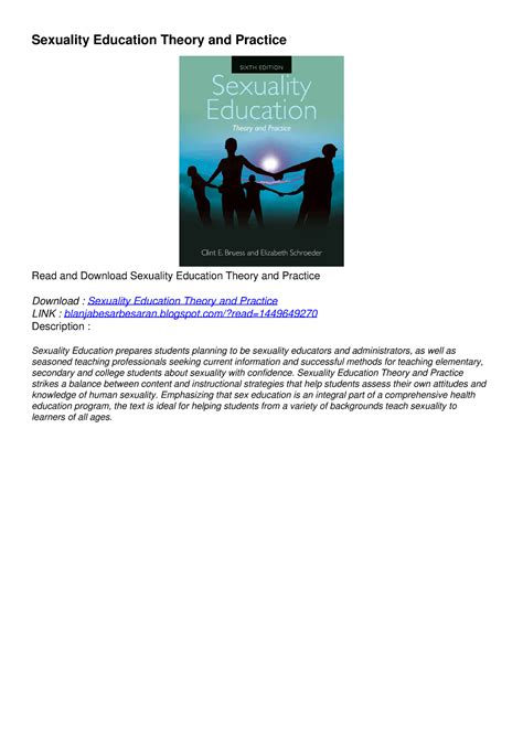 PDF DOWNLOAD Sexuality Education Theory And Practice Download Sexuality Education Theory And