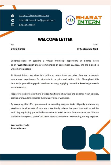 Thankyou Bharatintern Bharatinternship Opportunity Webdeveloper