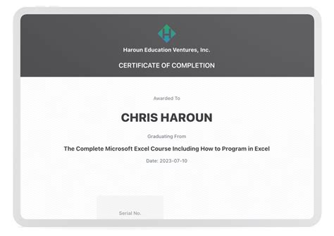 complete microsoft excel online course — haroun education ventures inc