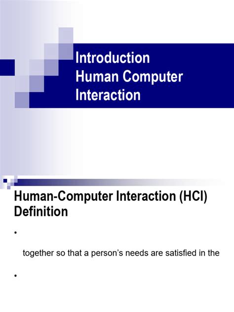 1 Hci Introduction Pdf Human Computer Interaction User Experience