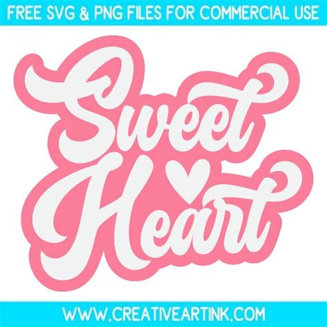 Sweet Heart Svg Free Svg Creativeartink