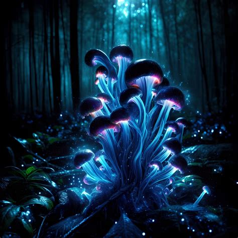Mushrooms Of The Night Ai Generated Artwork Nightcafe Creator