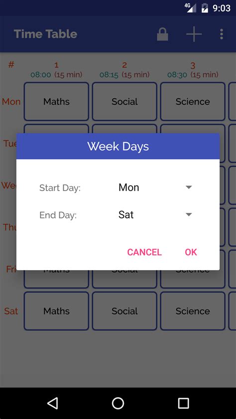 Time Table App On Amazon Appstore