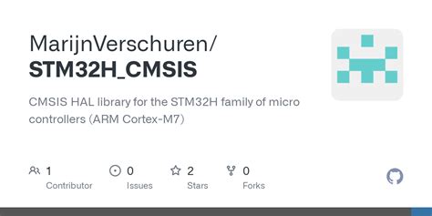 Github Marijnverschurenstm32hcmsis Cmsis Hal Library For The