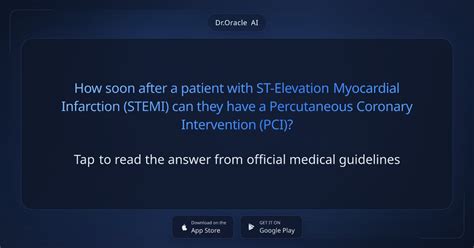How Soon After A Patient With St Elevation Myocardial Infarction Stemi Can They Have A