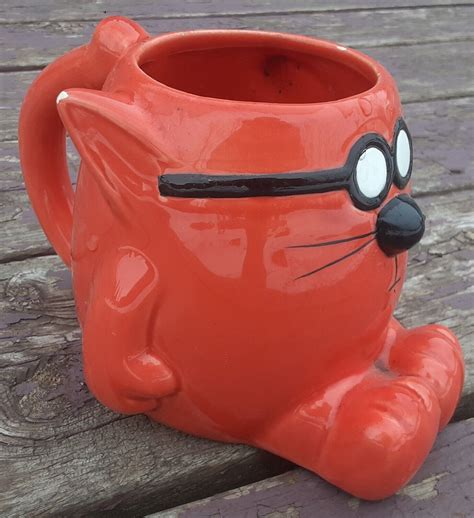 Vintage Dilbert Catbert Treasure Craft Large Cat Mug Caddy Pencil