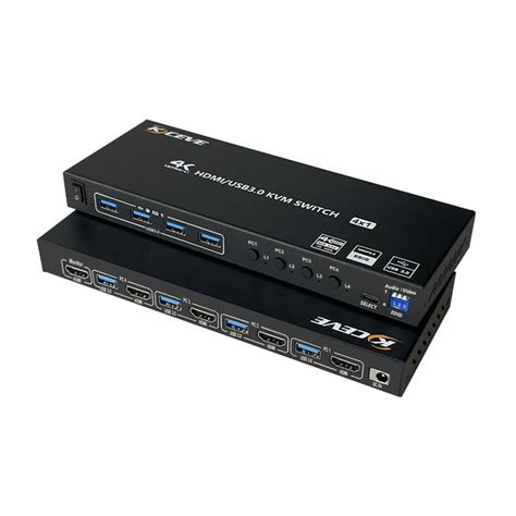 Kvm401a 4k Ultra Hdmi Usb3 0 Kvm Switch 4x1 Hdmi Kvm Switch 4 Port With Wired Remote Control