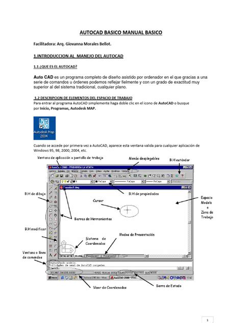 Autocad Basico Manual Basico Giovanna Pdf Cad Automático Ventana Informática