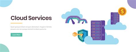 보안 성능 게이지 비용 데이터 센터 편집 가능한 복사 공간을 갖춘 최신 디지털 기술 개념 데이터 서버 플랫 벡터 일러스트레이션이 있는 클라우드 서비스 클라우드 컴퓨팅에 대한