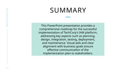 711652894 Implementation Plan For Techcorp S Iam Platformpptx