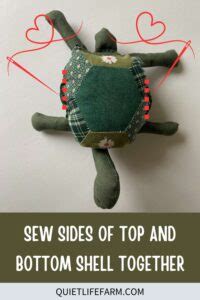 Free Turtle Sewing Pattern DIY Stuffed Plush Pattern Quiet Life Farm