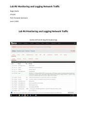 Monitoring And Logging Network Traffic Lab Steps Logs And Course Hero