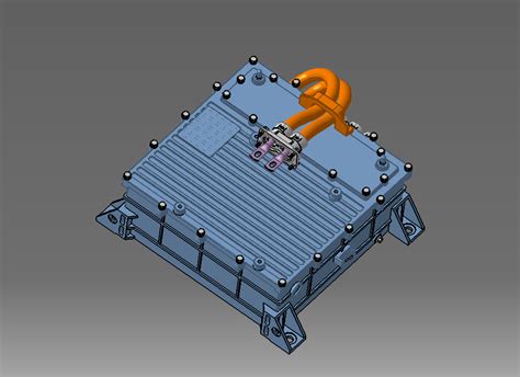 电动汽车电机控制器模型 6165 Iges 模型图纸下载 懒石网