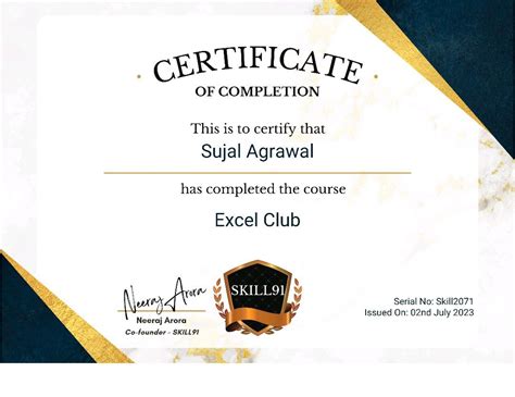 Sujal Agrawal On Linkedin 😇😇recently I Have 🧑‍🎓completed My Excel