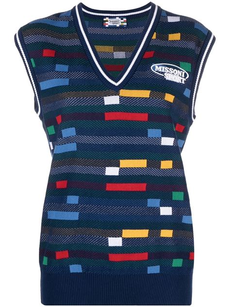 Missoni 그래픽 프린트 니트 베스트 Farfetch
