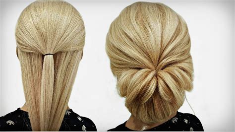 БЫСТРАЯ ПРИЧЕСКА ИЗ РЕЗИНКИ БЕЗ ШПИЛЕК И ЗАКОЛОК ПОШАГОВО A Quick