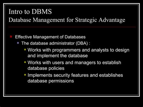 Data Base Management System Ppt