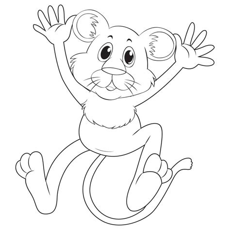 Cute Animal Black And White Illustration 44244955 Vector Art At Vecteezy