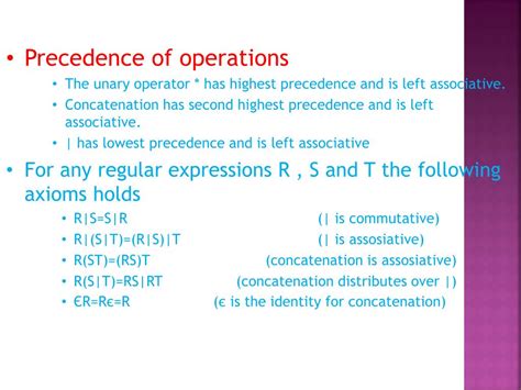 Ppt Specification Of Tokens Using Regular Expressions Powerpoint Presentation Id2602688