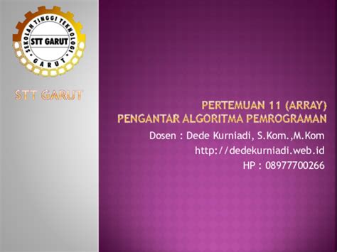 Pdf Algoritma Pemrograman 9 Arraylarik