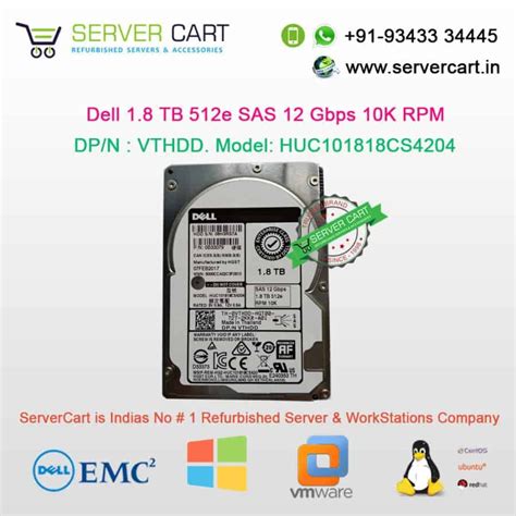 Dell Tb Sas K Rpm Hard Drive Vthdd B Servercart