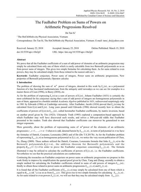 Pdf The Faulhaber Problem On Sums Of Powers On Arithmetic