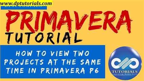 How To View 2 Projects At The Same Time In Primavera P6 Primavera