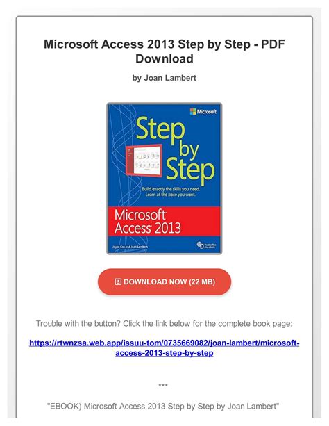 ebook microsoft access 2013 step by step by joan lambert by
