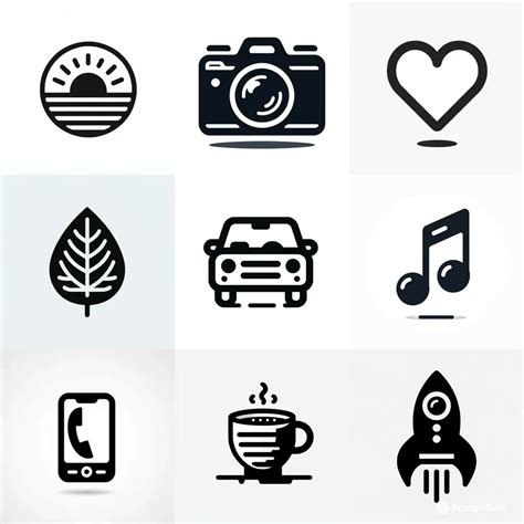Minimal Svg Style Icons Dall·e Prompt Promptbase