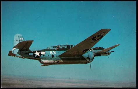 Grumman Tbm Avenger Us Navys Standard Torpedo Bomber Aviation Postcard 754 Picclick Au