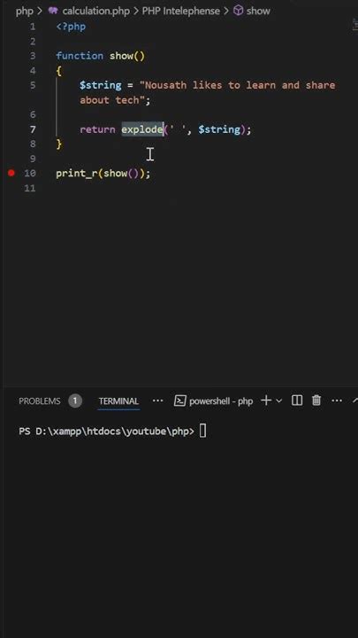 Php String To Array Explode In Tamil 👨‍💻 Php Shorts Youtube