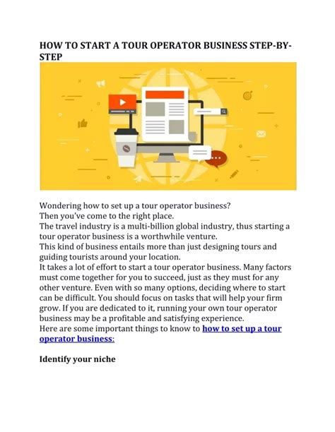 PPT HOW TO START A TOUR OPERATOR BUSINESS STEP BY STEP PowerPoint