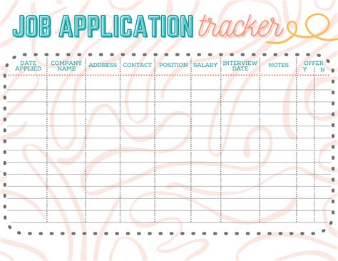 Job Application Tracker Wondermom Shop