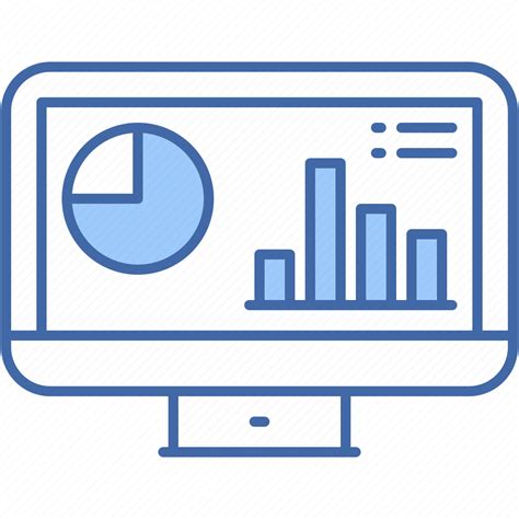 Computer Analytics Statistics Business Data Analysis Chart Icon