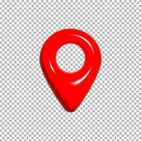 premium psd 3d rendering red realistic 3d map pin gps pointer markers