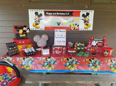 Mickey Mouse Birthday Candy Table Mickey Mouse Birthday Birthday