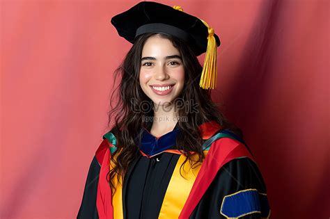 졸업 가운을 입고 소녀 사진 무료 다운로드 Lovepik