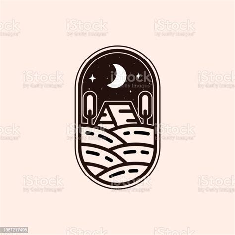 코티지 심플 라인 아트 로고 벡터 일러스트 디자인 리조트 미니멀리스트 로고 0명에 대한 스톡 벡터 아트 및 기타 이미지 0명 관광 리조트 단순함 Istock