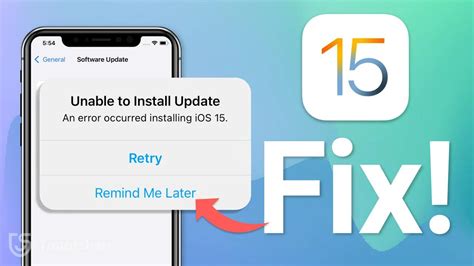 Unable To Install Update Ios 15 Here Is The Fix