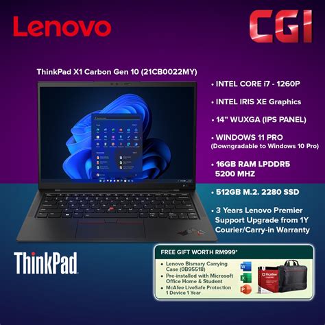 Lenovo Thinkpad X Carbon Gen I P GB RAM GB SSD MOHS CB MY Shopee Malaysia
