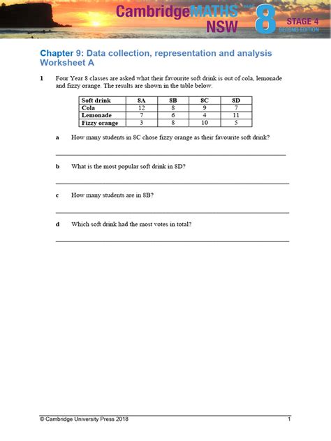 Worksheet 09a Pdf Mode Statistics Sampling Statistics