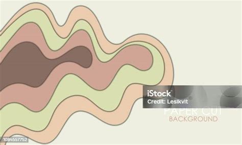 종이 배경 잘라 추상적인 3d Papercut 장식 물결 모양의 레이어와 질감입니다 조각 또는 종이 접기 예술 벡터 현실적인 그림입니다 표지 레이아웃 템플릿입니다 개념에