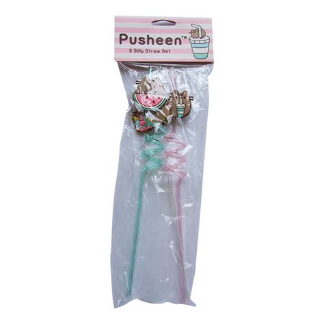 Pusheen Box Exclusive Silly Straw Set 3 Crazy Straws Teslas Toys