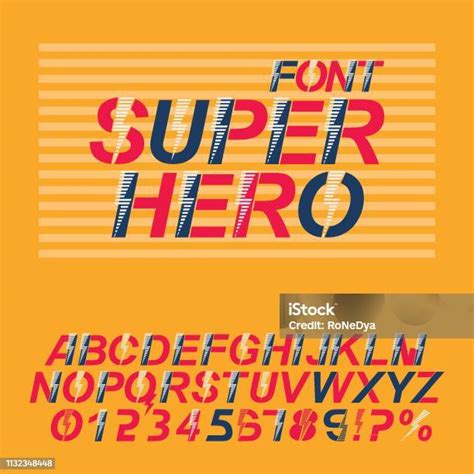 Vetores De Fonte De Superherói Letras E Números Do Alfabeto Em Um Estilo Dos Comics E Mais