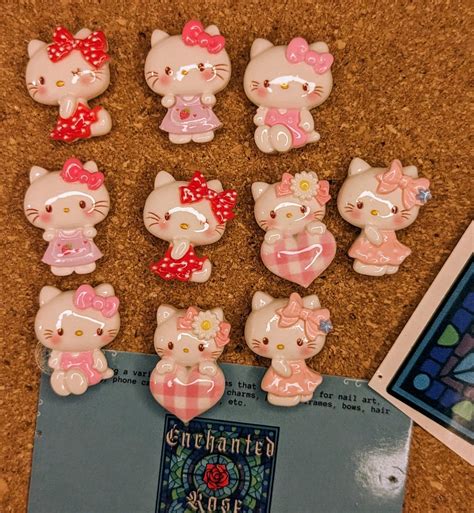 10 Pcs Hello Kitty Sanrio Push Pins Kawaii Push Pins Bulletin Board