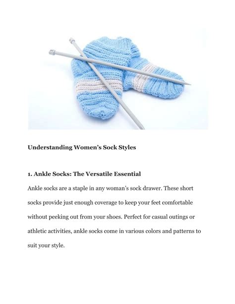 Ppt The Ultimate Guide To Womens Socks Comfort Style And