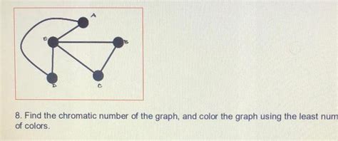 Answered 6 A 25 8 Find The Chromatic Number Of The Graph And Color