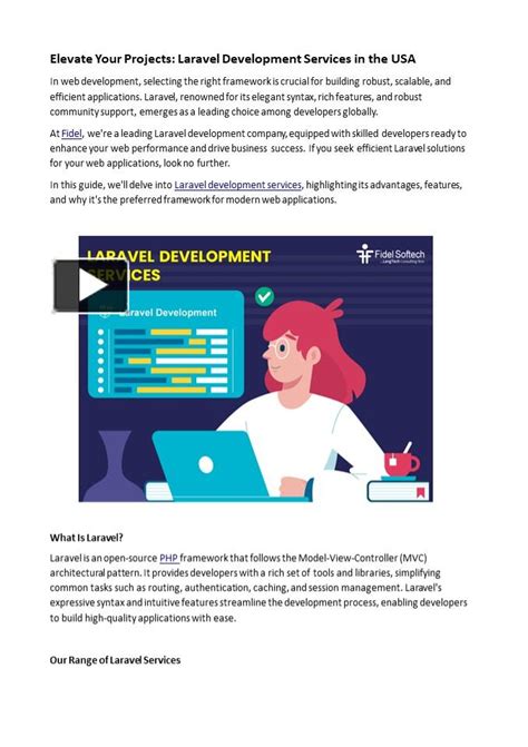 exploring the excellence of laravel development services in the usa