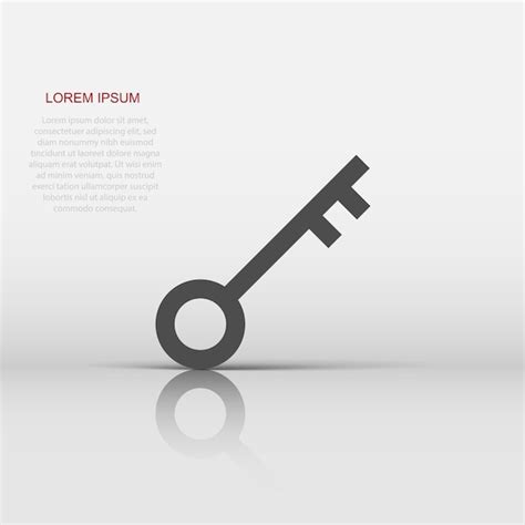 Premium Vector Key Icon In Flat Style Password Vector Illustration On White Isolated